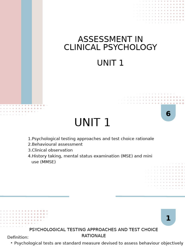 Assessment Unit 1[1] | PDF | Psychology | Psychological Testing