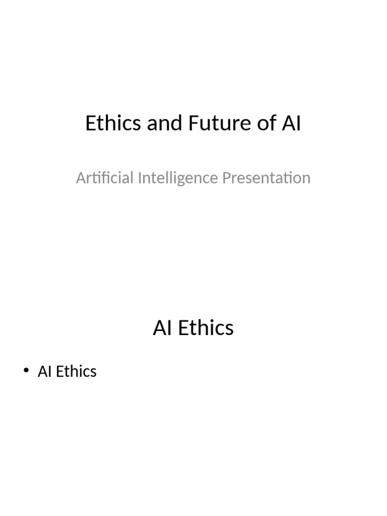 Ethics and Future of AI | PDF