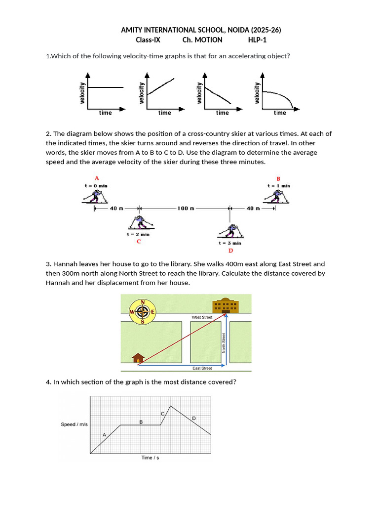 1.which of The Following Velocity-Time Graphs Is That For An ...