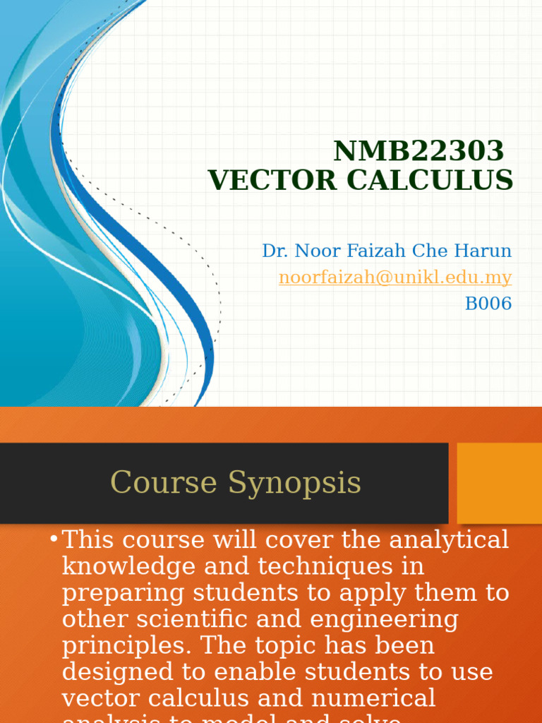 Course Briefing_Vector Calculus | PDF