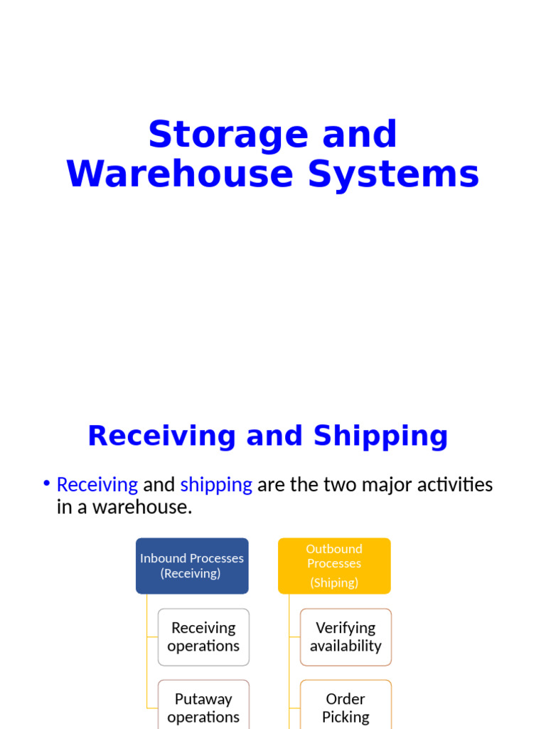 Warehouse Systems: Storage & Shipping | PDF | Warehouse | Random Variable
