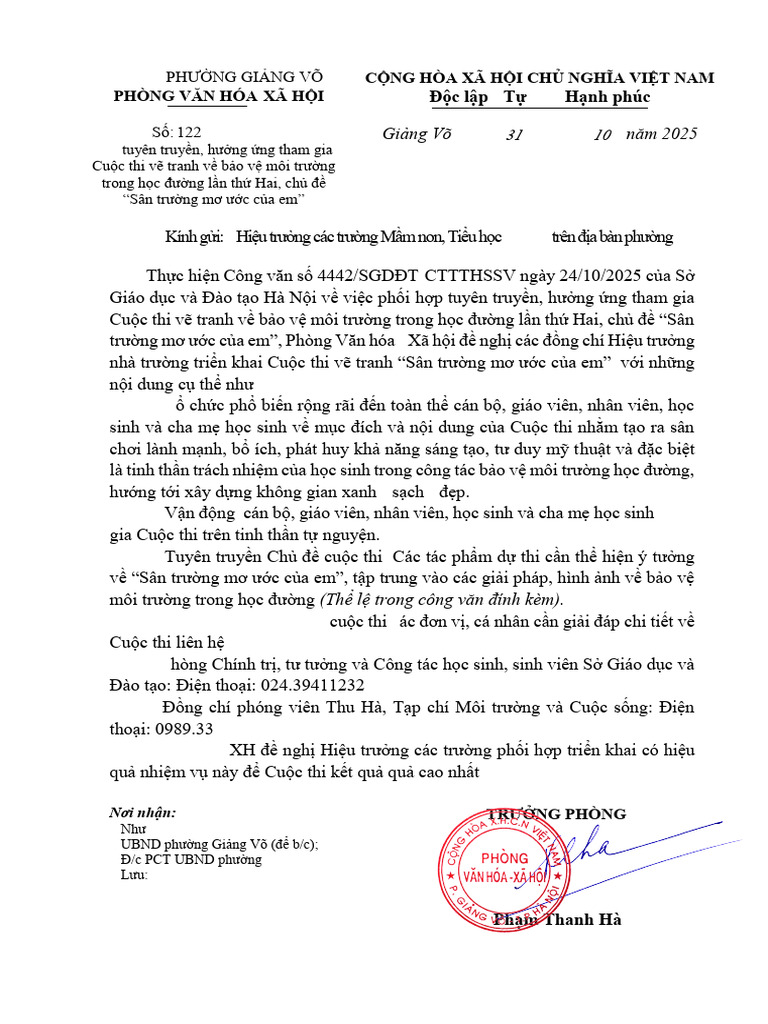 CV Cuộc Thi Vẽ Tranh BVMT | PDF