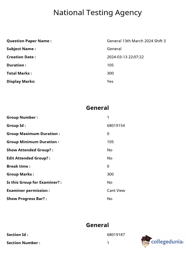 CUET PG 2024 Question Paper General LLB ...