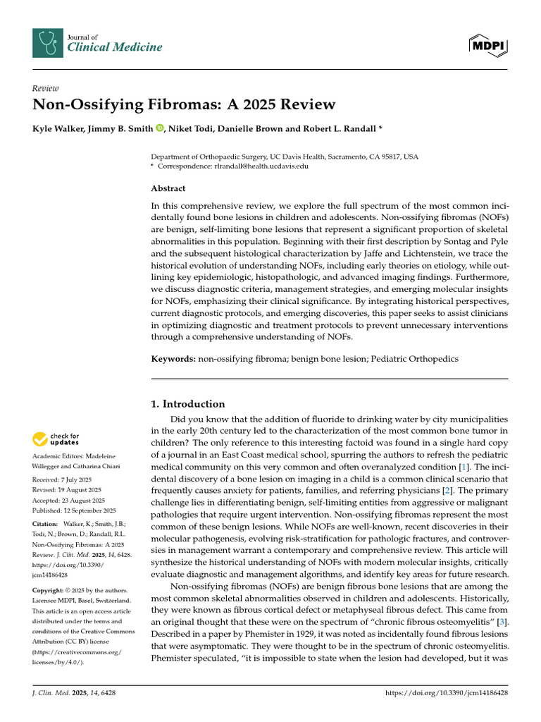 Non-Ossifying Fibromas A 2025 Review | PDF | Mitogen Activated Protein ...