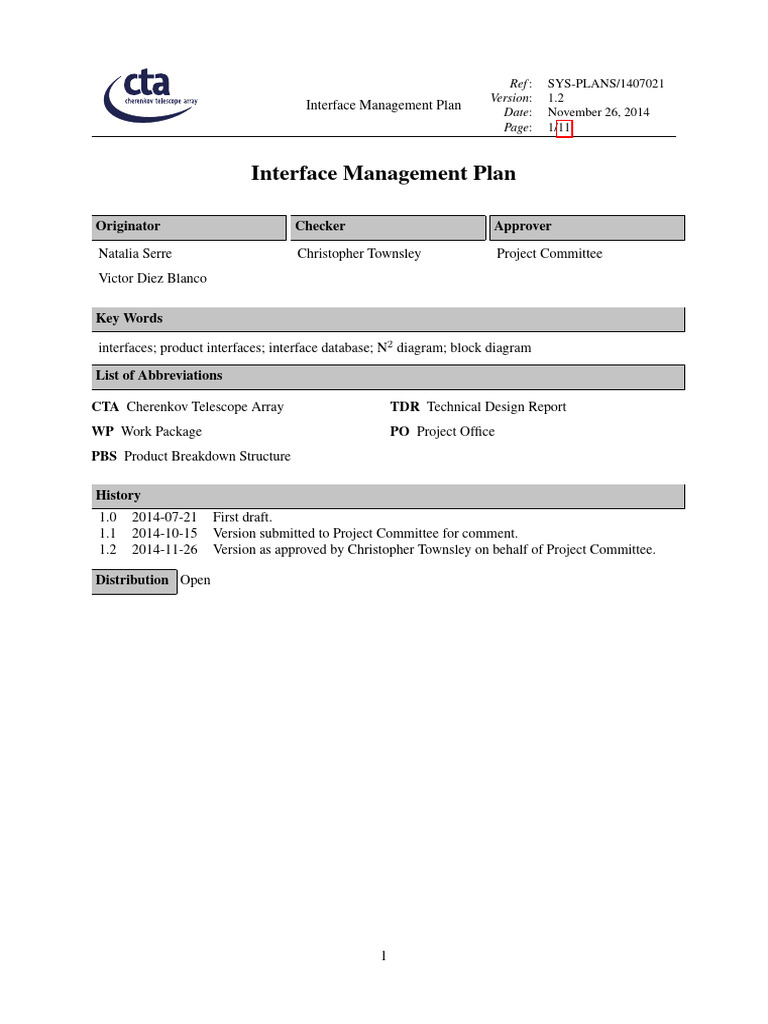 Interface Management Plan | PDF | Databases | Interface (Computing)