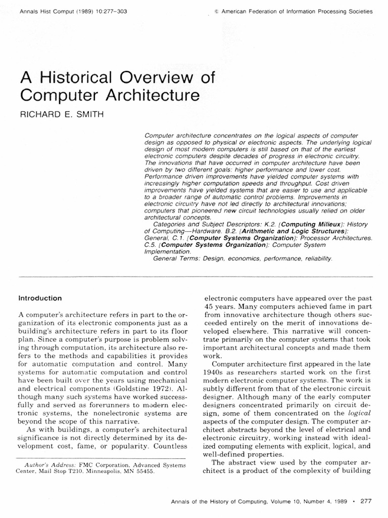 Historical Overview of Computer Desconhecido | PDF | Computing ...