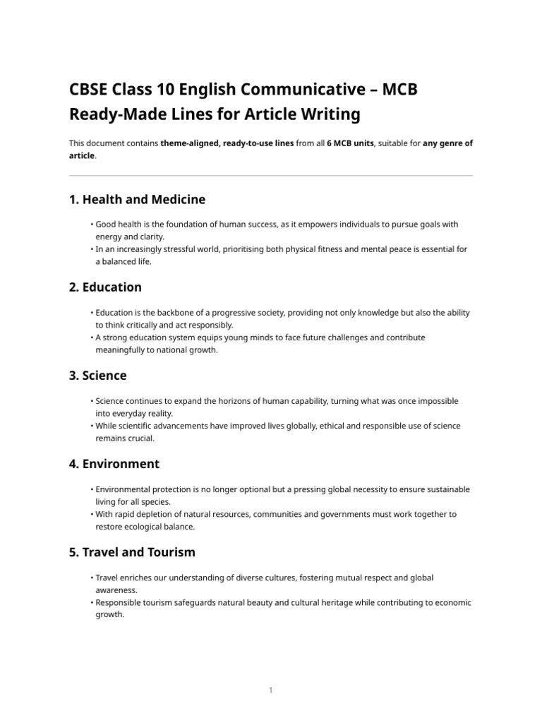 MCB Article Lines | PDF