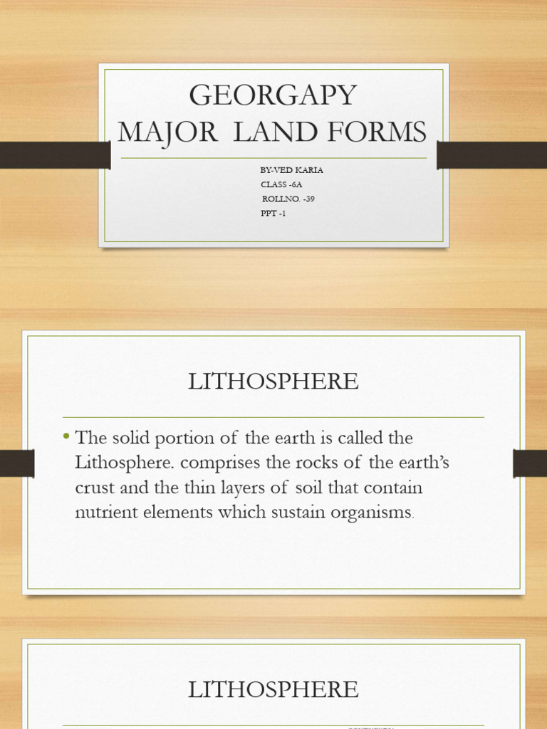 Major Land Forms and Earth Layers | PDF