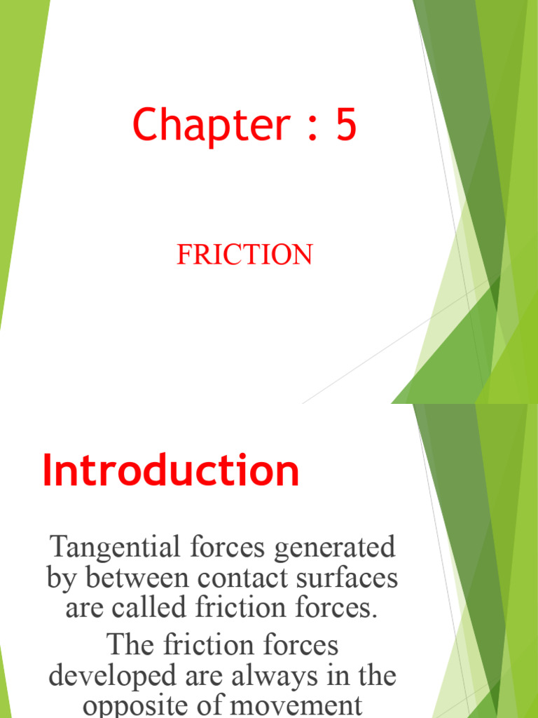 Chapter 5 Friction | PDF