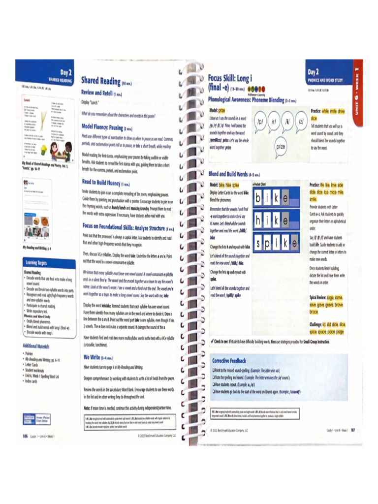 Reading Block - Unit 6 Week 1 and 2 | PDF