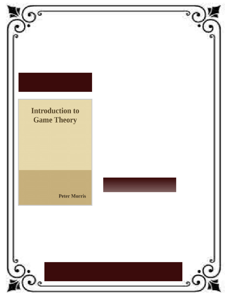 Introduction to Game Theory 1st edition by Jose Vazquez ISBN 1461243168 ...