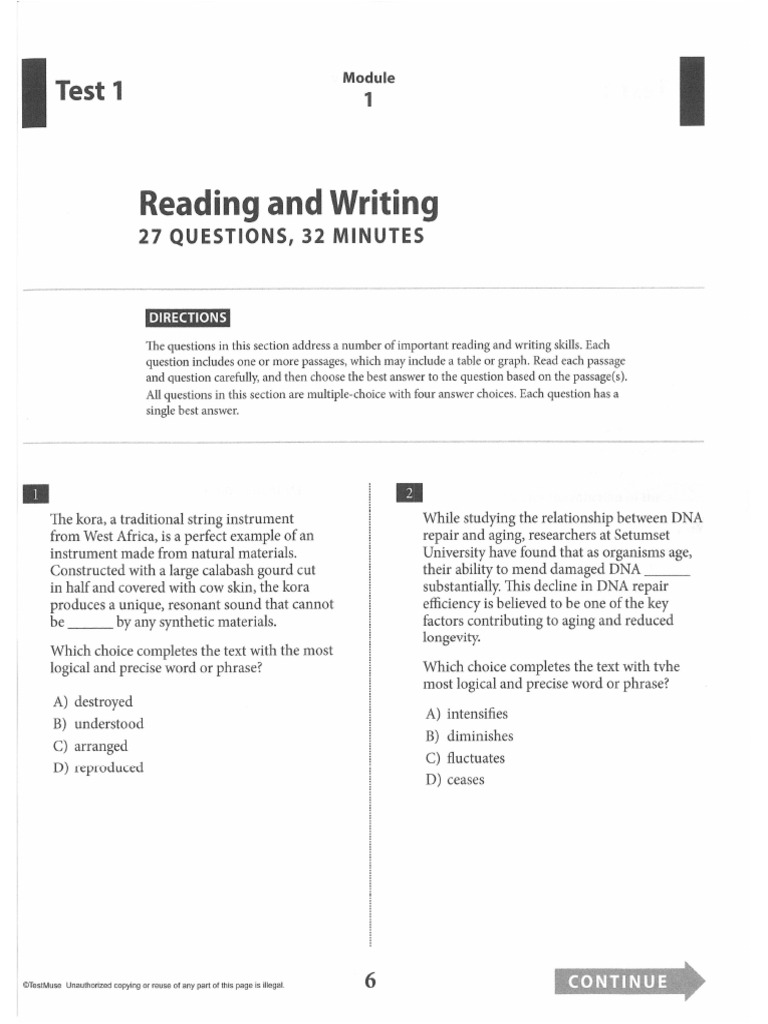 TestMuse Test 1 - Easy and Hard | PDF