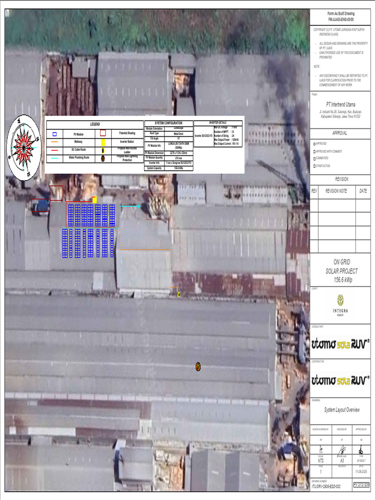 ASBUILT P1 PT Intertrend Utama | PDF | Solar Panel | Solar Power