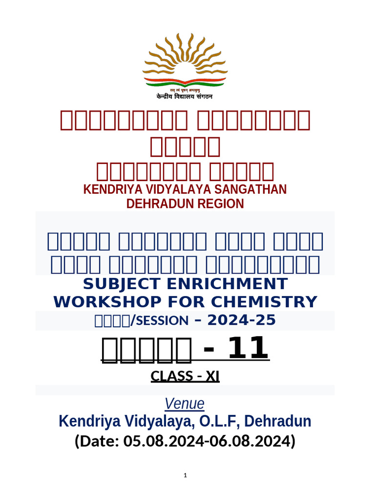 Class Xi, q. Bank, q. Papers (2024-25, Chem Workshop) | PDF | Stoichiometry | Mole (Unit)