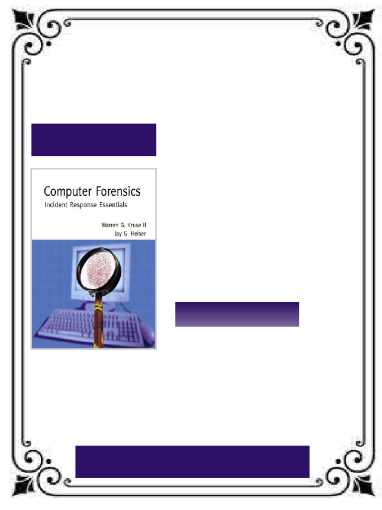 Computer Forensics Incident Response Essentials 1st Edition Warren G ...