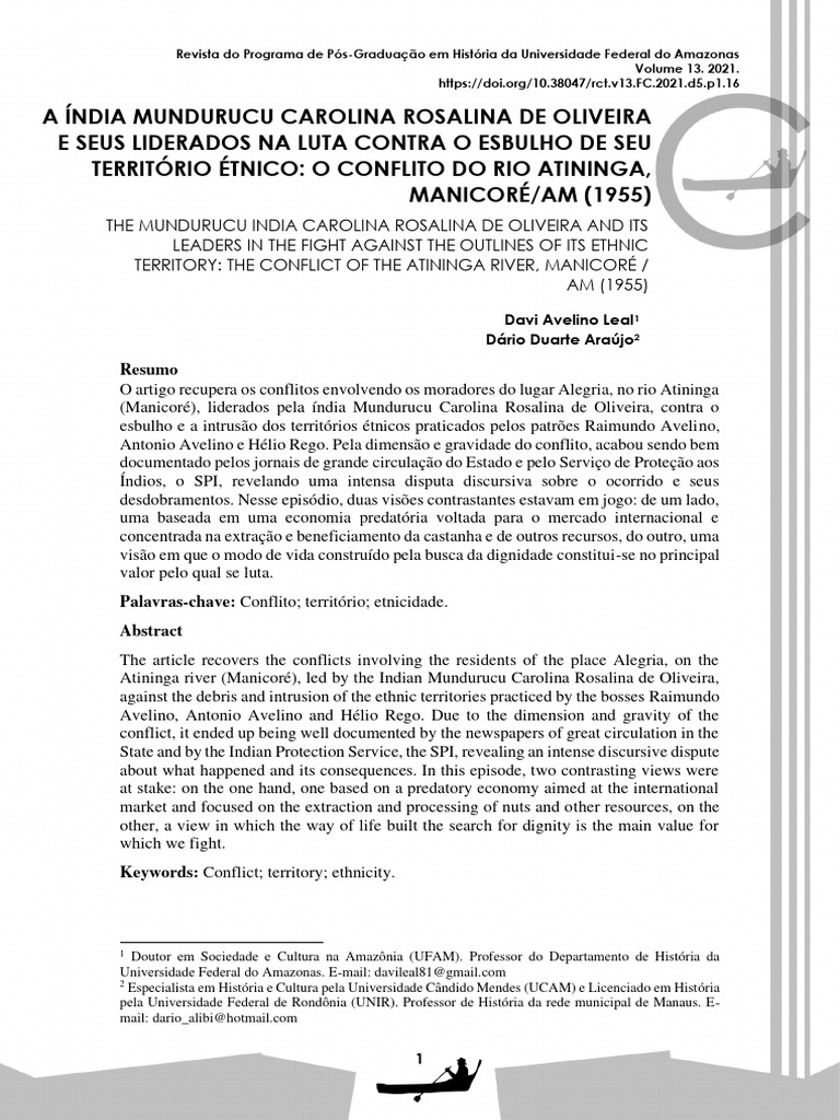 A_India_Mundurucu_Carolina_Rosalina_De_O | PDF | Floresta Amazônica ...