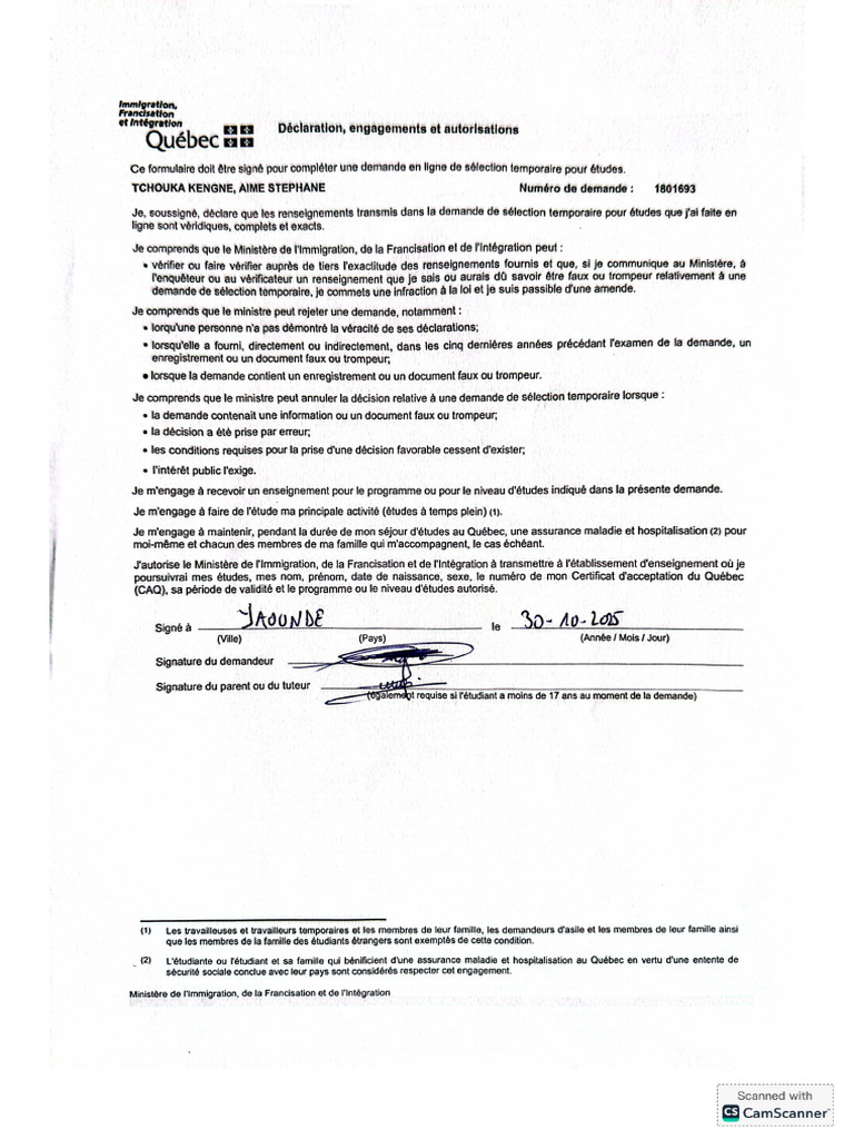 Déclaration | PDF