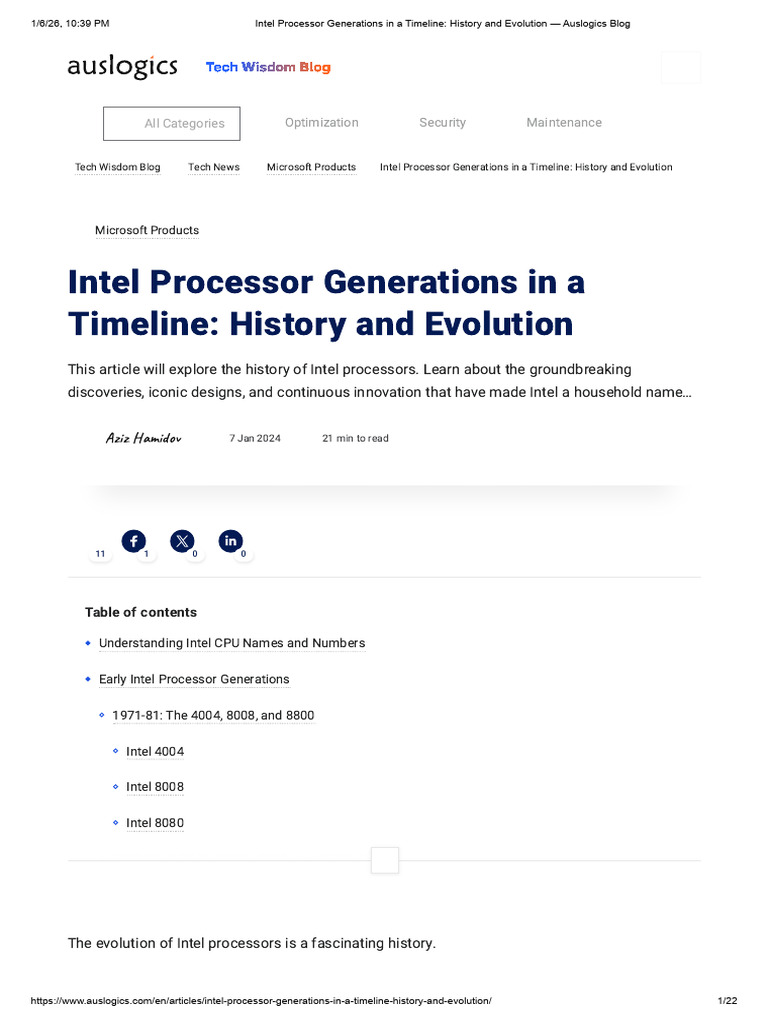 Intel Processor Generations in a Timeline_ History and Evolution ...