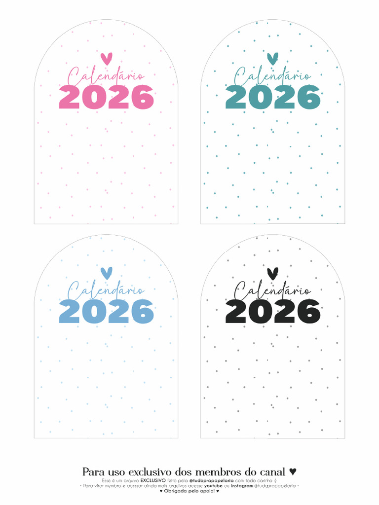 Calend 2026 MEMBROS @Tudoprapapelari_251219_231637 | PDF