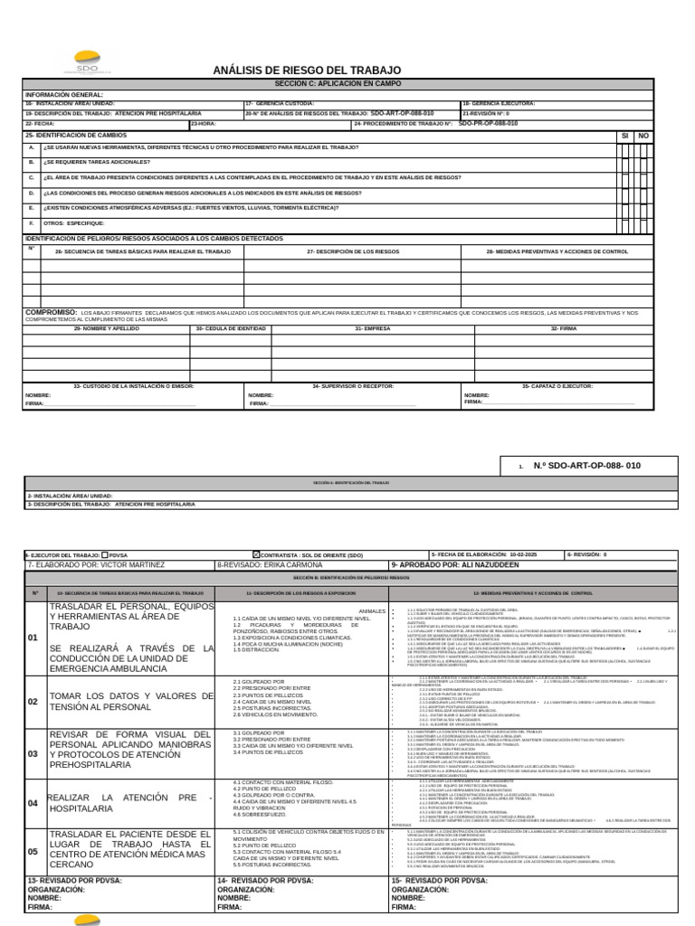 Sdo Art 010 Atencion Pre Hospitalaria (1) Nuevo Erika | PDF