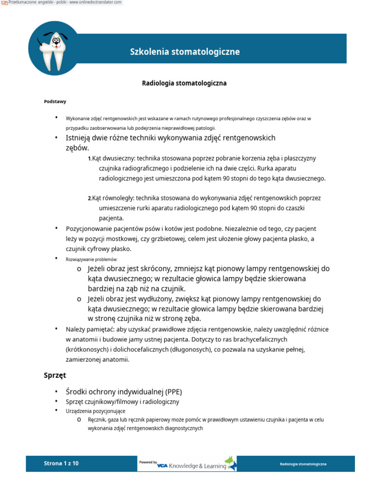 Dental Radiology Handout 2.12.21.en - PL | PDF
