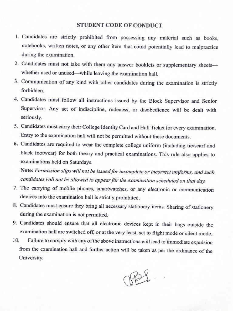 Student Code of Conduct | PDF