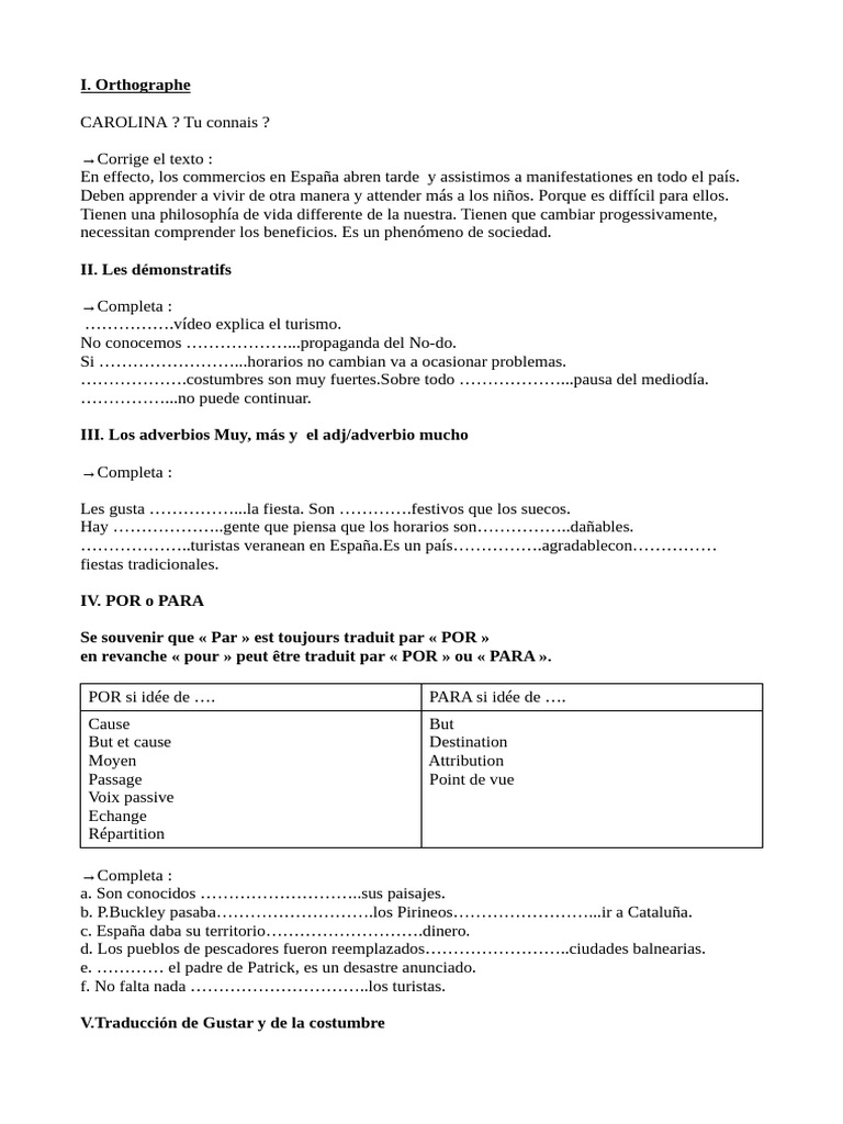 Correction Grammaticale Du Controle 2 | PDF