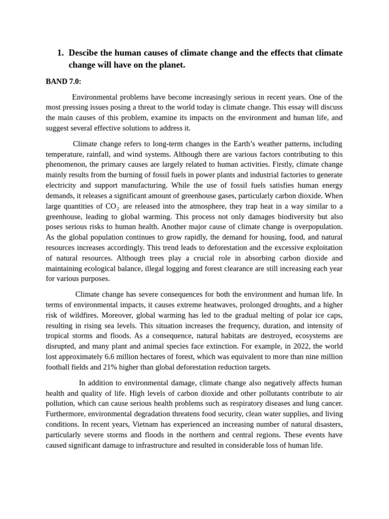 Ielts Writing | PDF | Climate Change | Electric Vehicle