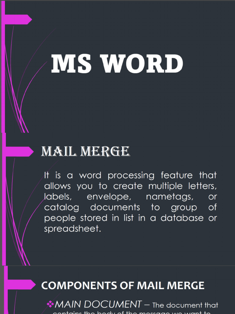 Mail Merge for Job Application Letters | PDF