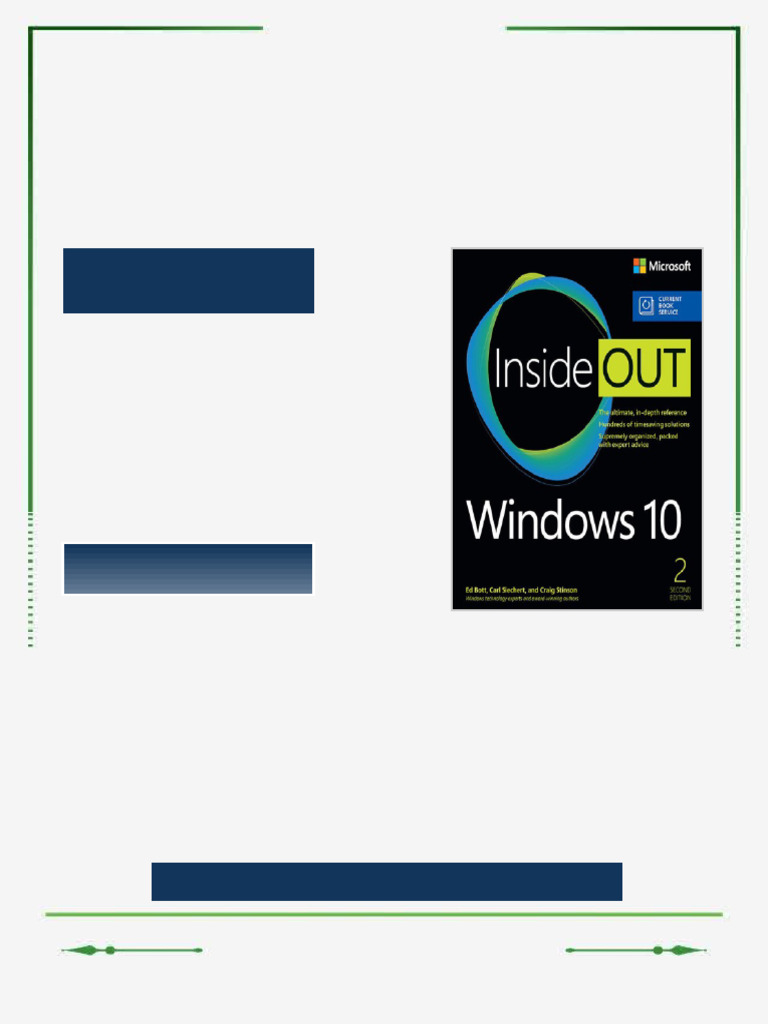 Windows 10 Inside Out Ed Bott Carl Siechert Craig Stinson online eBook ...