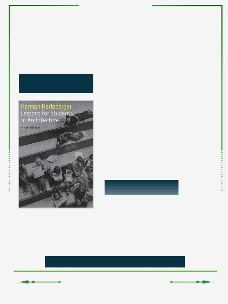 Lessons for Students of Architecture 4th Edition Herman Hertzberger ...