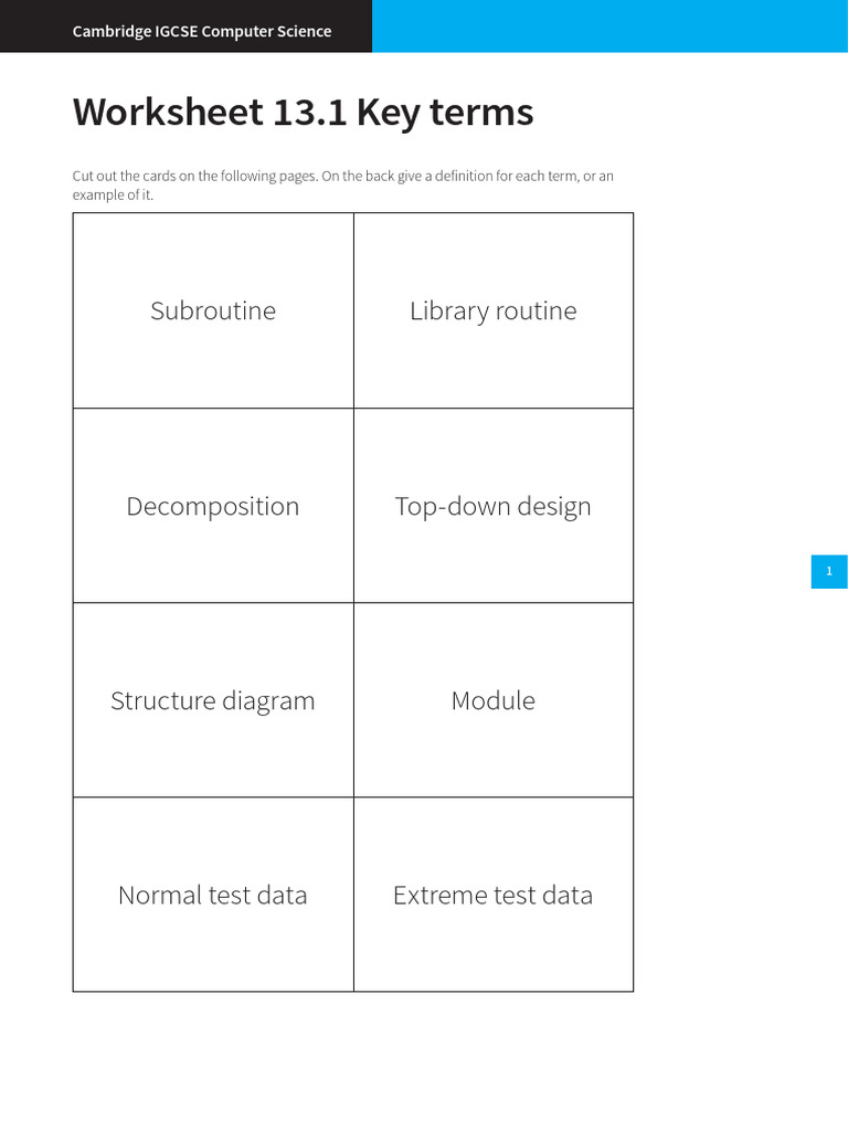 Worksheets Ch 13 | PDF | Computer Programming | Computing