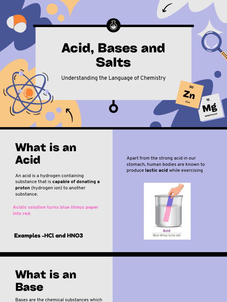 Acids, Bases, and Salts Explained | PDF | Hydroxide | Acid