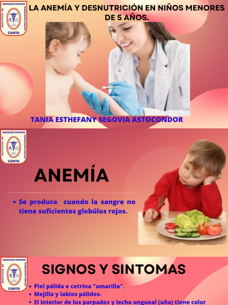 LA ANEMÍA Y DESNUTRICIÓN EN NIÑOS MENORES DE 5 AÑOS. | PDF | Anemia ...