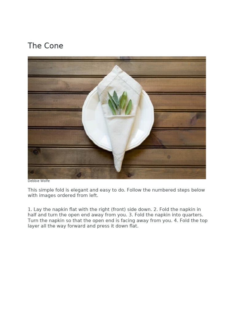 Napkin | PDF