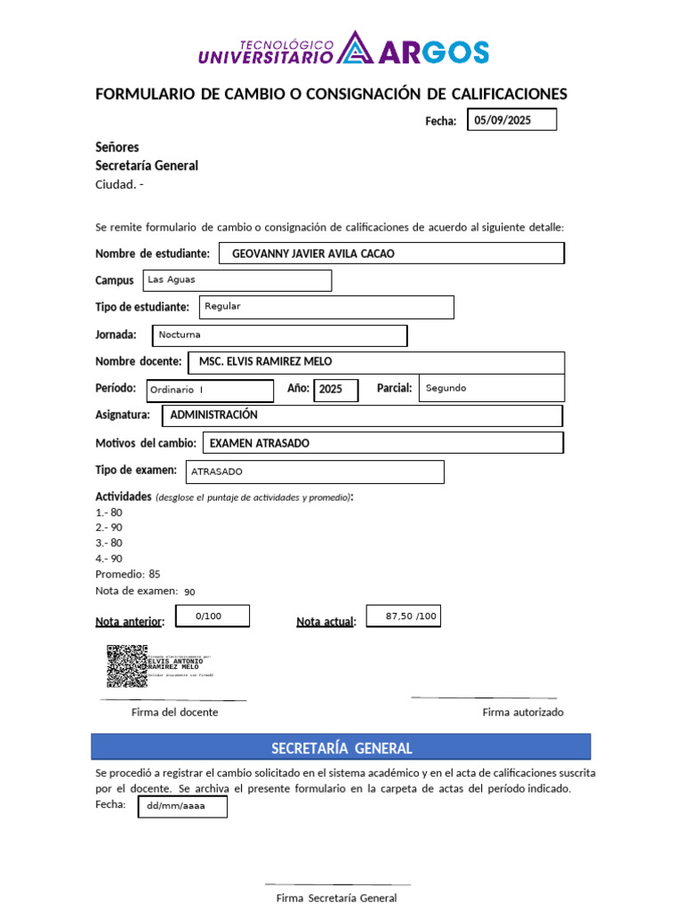 Formulario Geovanny Javier Avila Cacao-signed | PDF