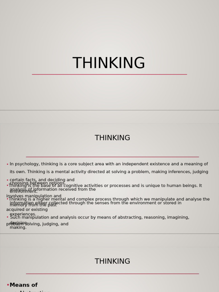 Thinking.pdf | PDF | Thought | Concept