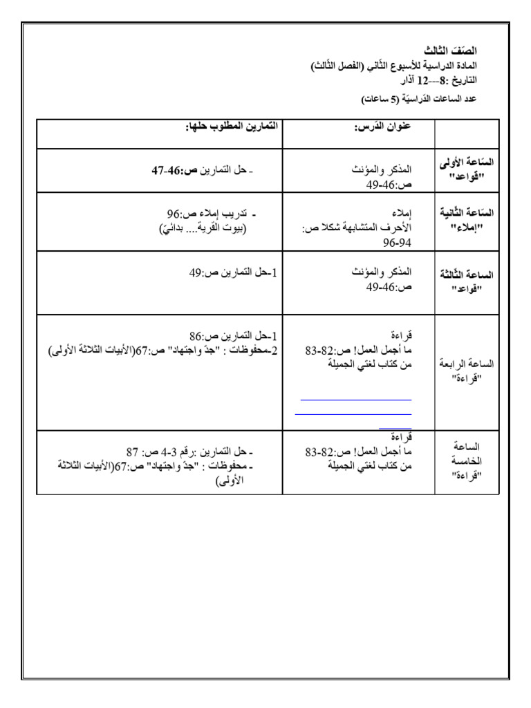 Grade 3 Study Material Term 3 Week (2 and 3) 2019-2020 With Link | PDF
