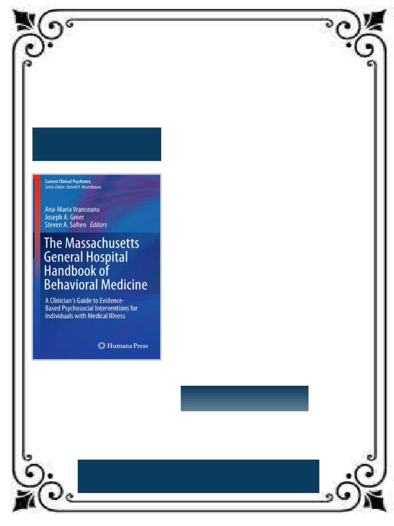 The Massachusetts General Hospital Handbook of Behavioral Medicine A ...