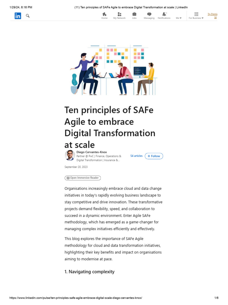 (11) Ten Principles of SAFe Agile to Embrace Digital Transformation at ...