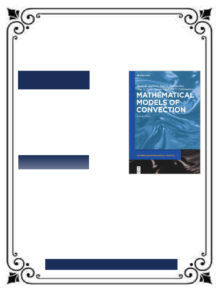 Mathematical Models of Convection Victor K. Andreev eBook fresh pdf ...