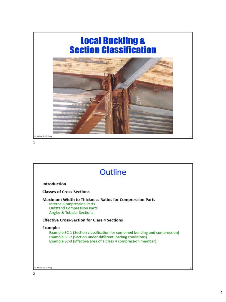 Local Buckling and Section Classification | PDF | Buckling | Bending
