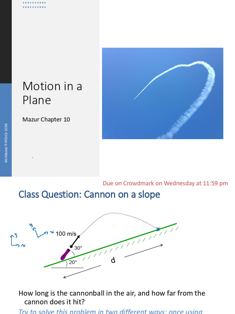 Physics 1C03 - 2D Motion Nov 18 2025 - Post | PDF | Force | Physical ...
