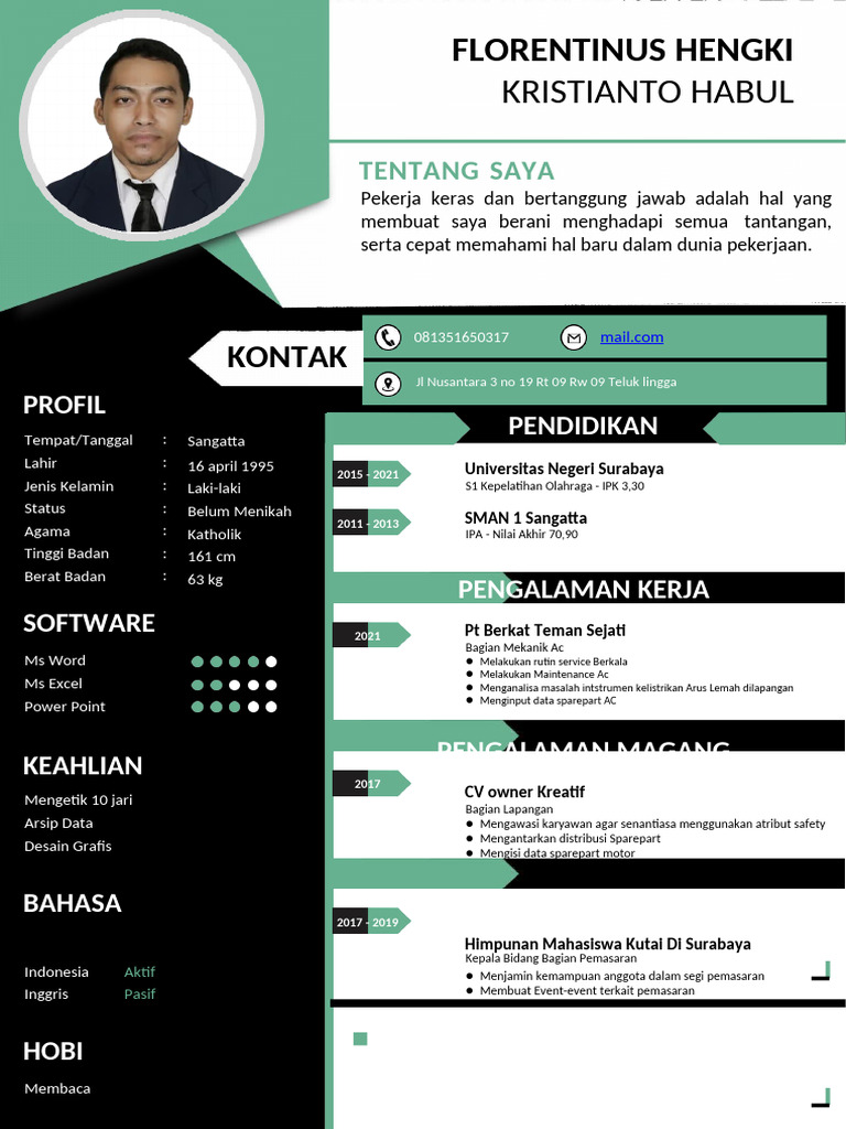 Florentinus Hengki Kristianto Habul (CV 014) 01 | PDF