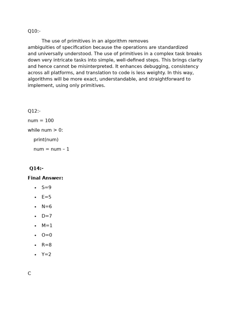 Benefits of Using Primitives in Algorithms | PDF