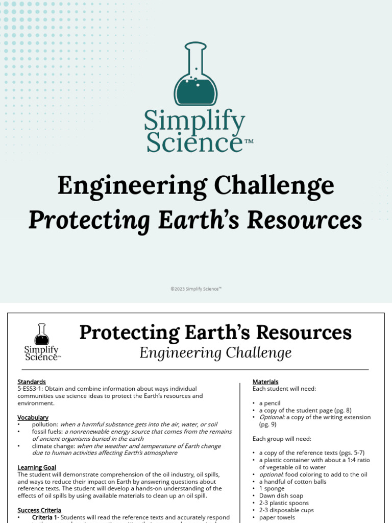 5._Engineering_Challenge_Protecting_Earth_s_Resources_5th | PDF ...
