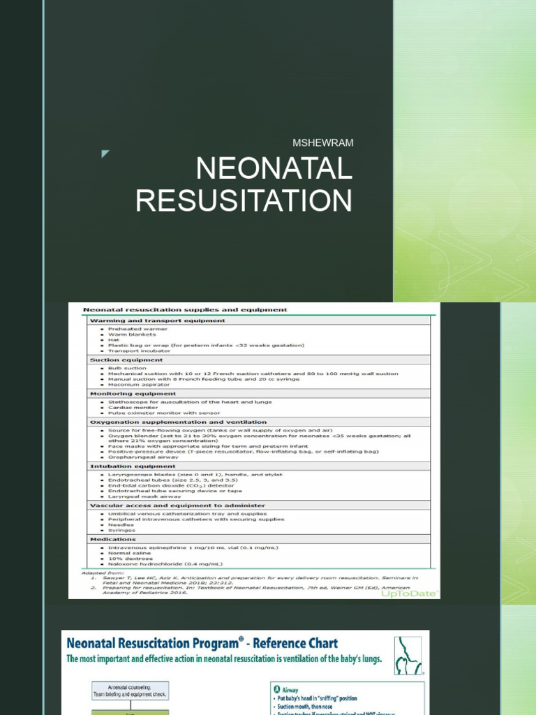 Neonatal Resuscitation Guidelines | PDF
