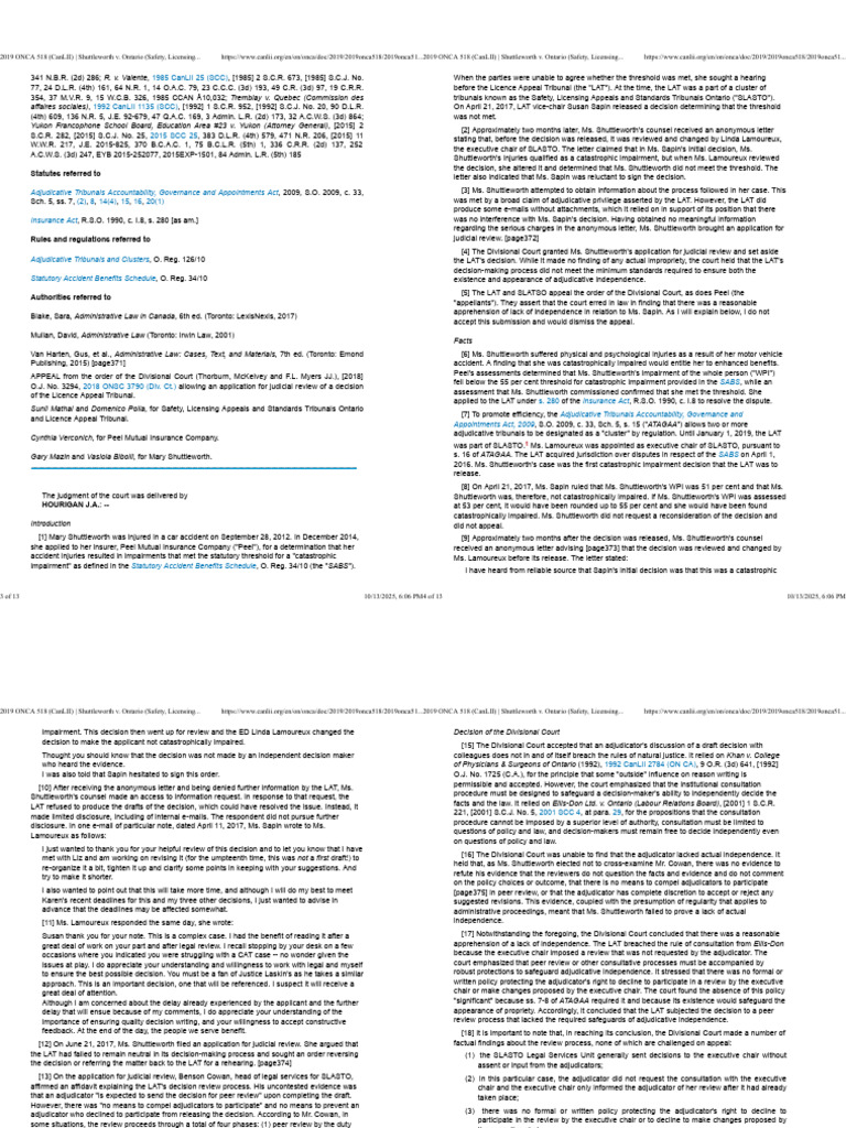 2019 ONCA 518 (CanLII) _ Shuttleworth v. Ontario (Safety, Licensing ...