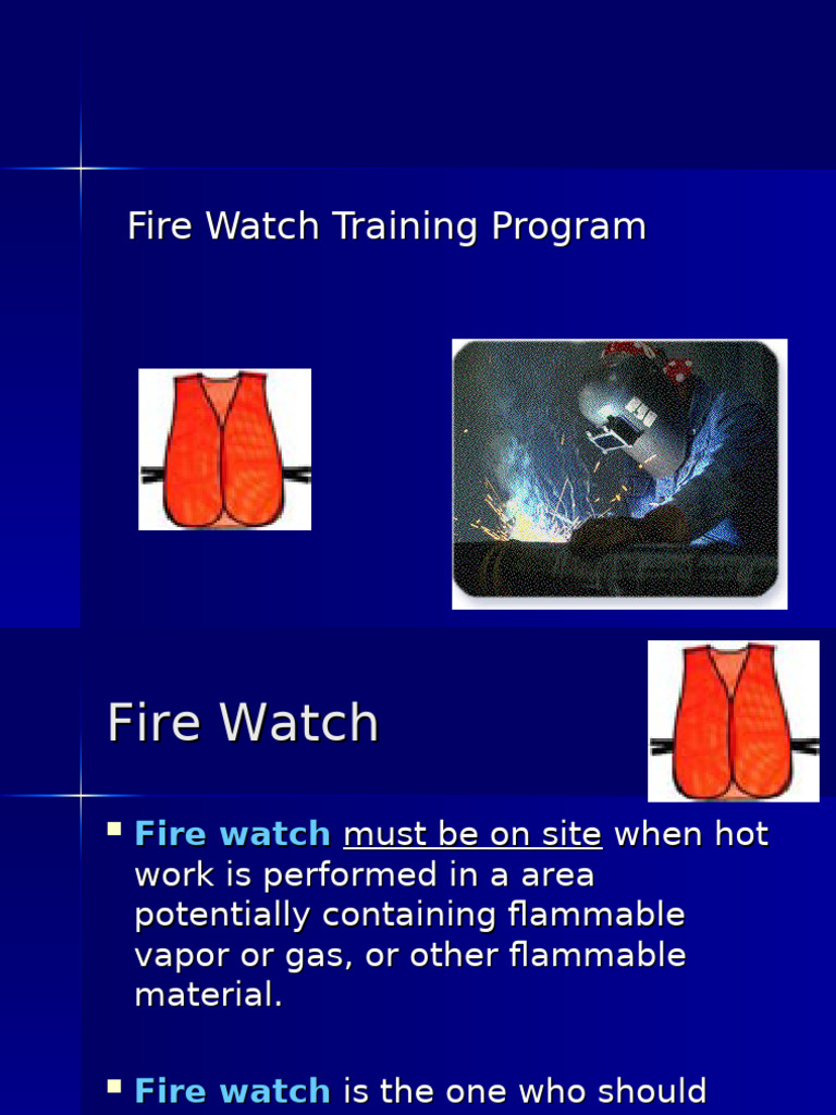 Fire Watch Training Program Guide | PDF | Workplace | Safety