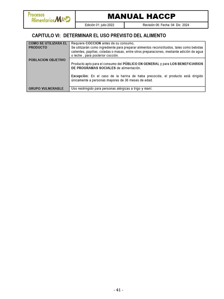 1.6 Uso Previsto | PDF